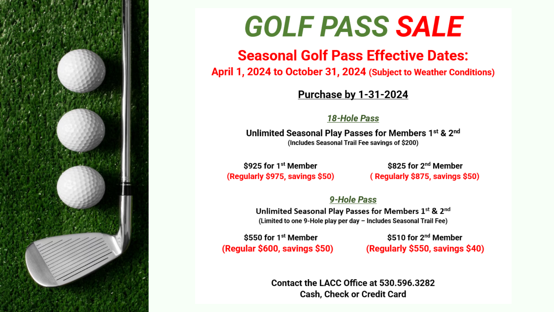 Events | Lake Almanor Country Club