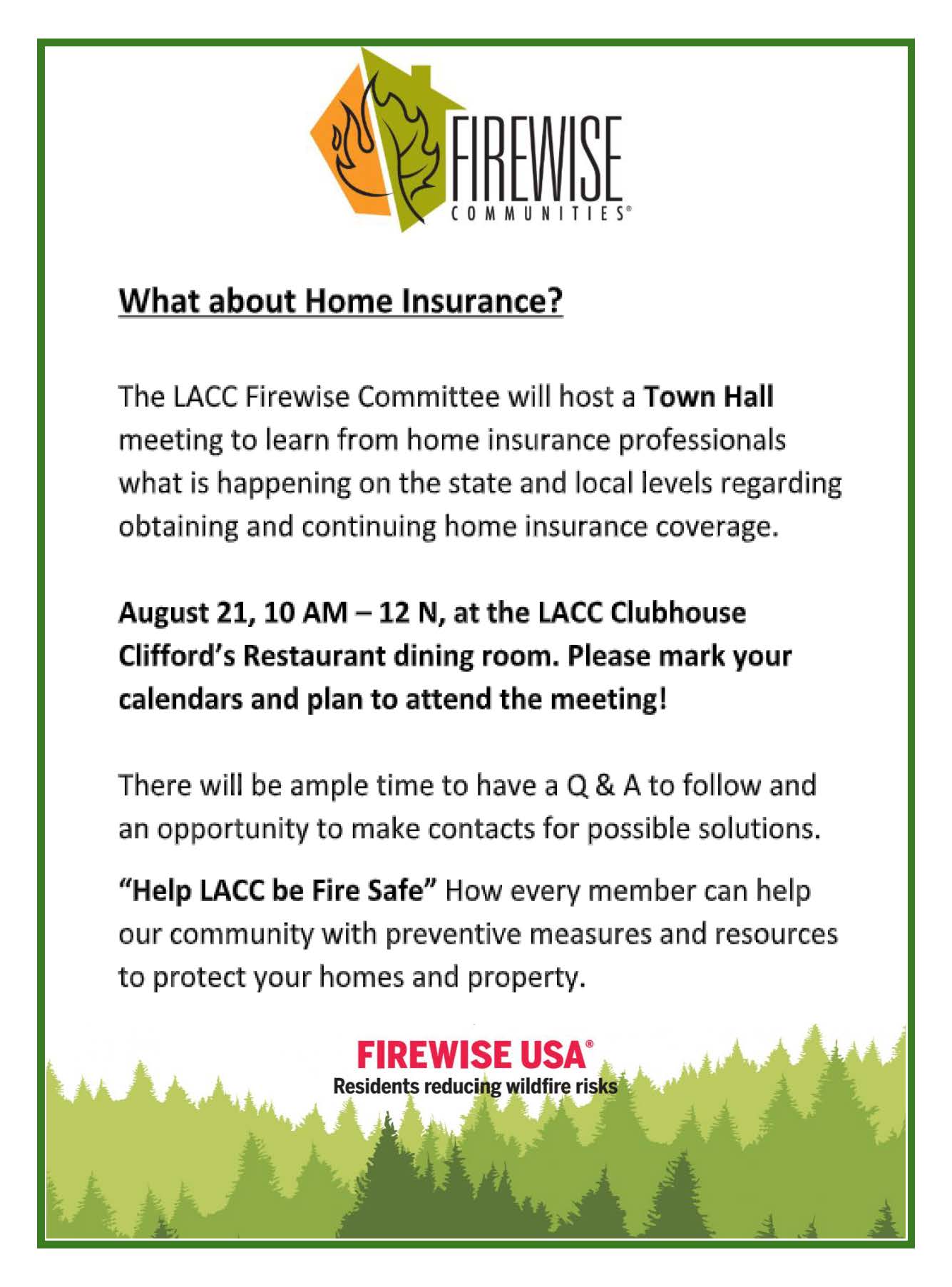 FireWise Information | Lake Almanor Country Club