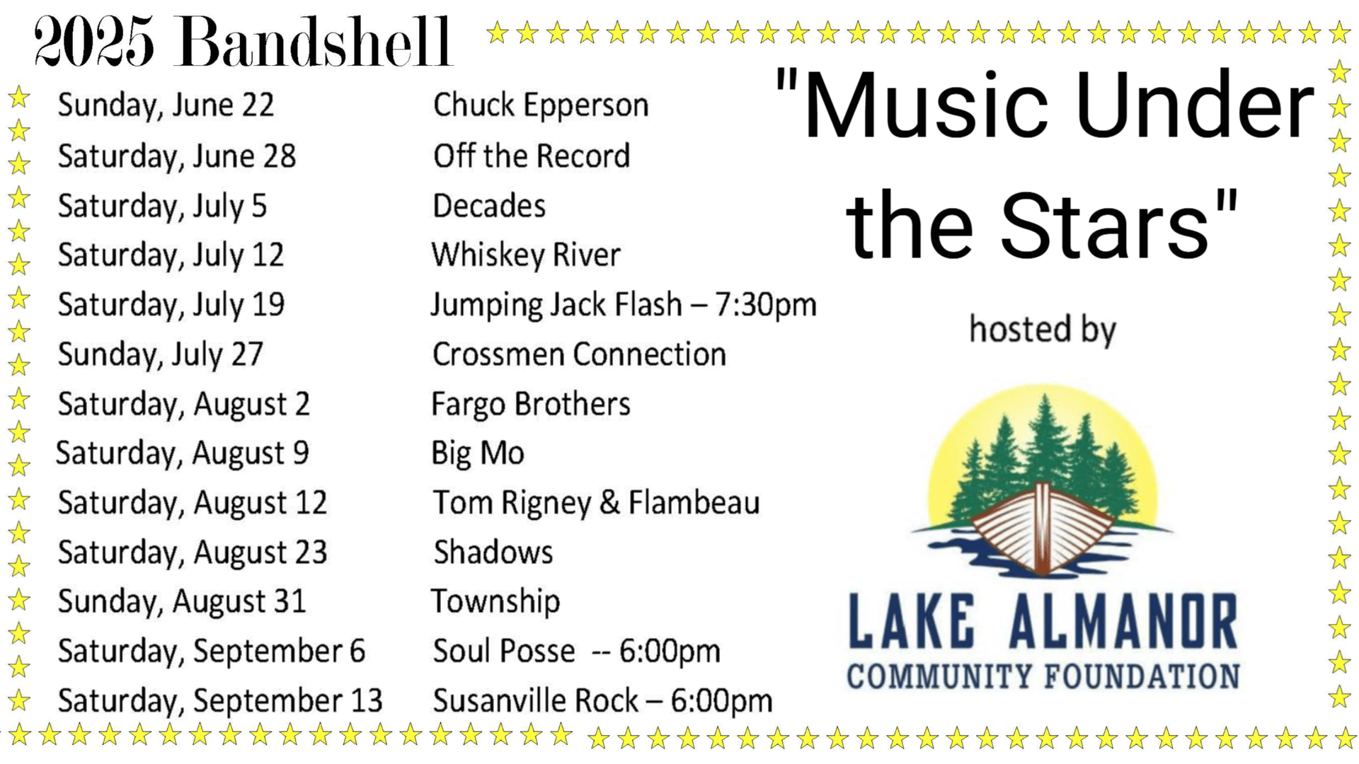Music Under the Stars – Tom Rigney & Flambeau | Lake Almanor Country Club