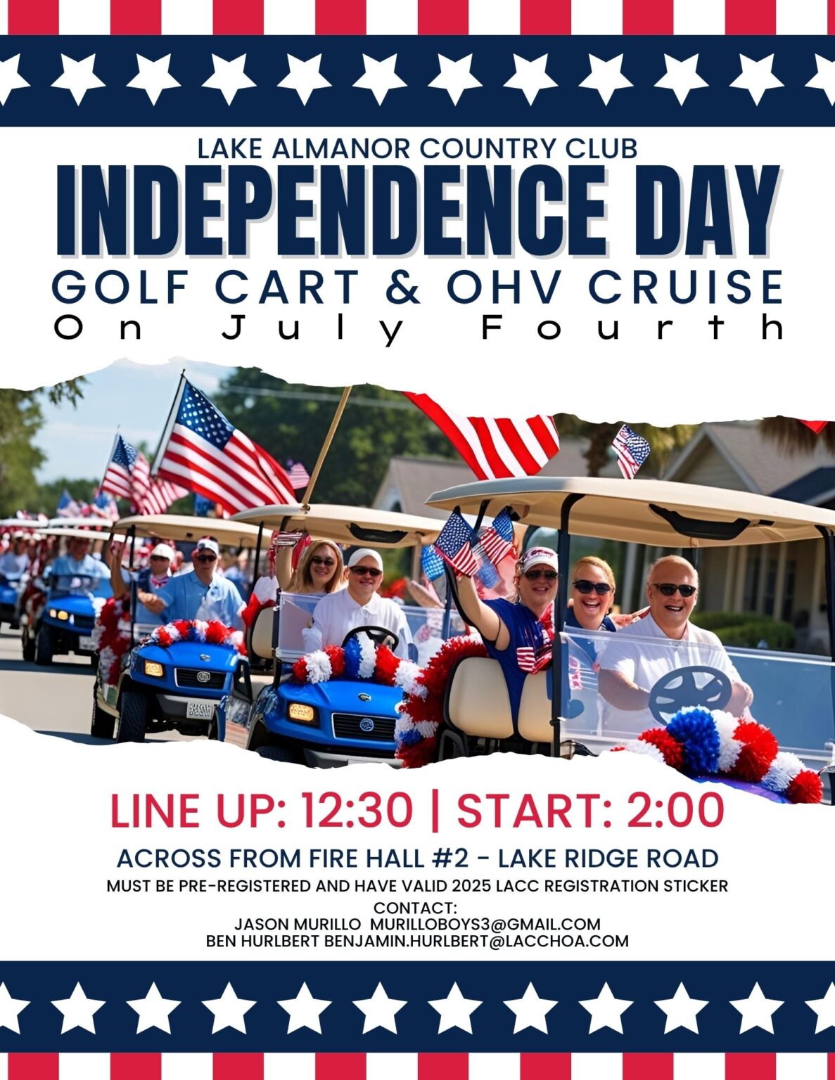 Independence Day Golf Cart & OHV Cruise | Lake Almanor Country Club
